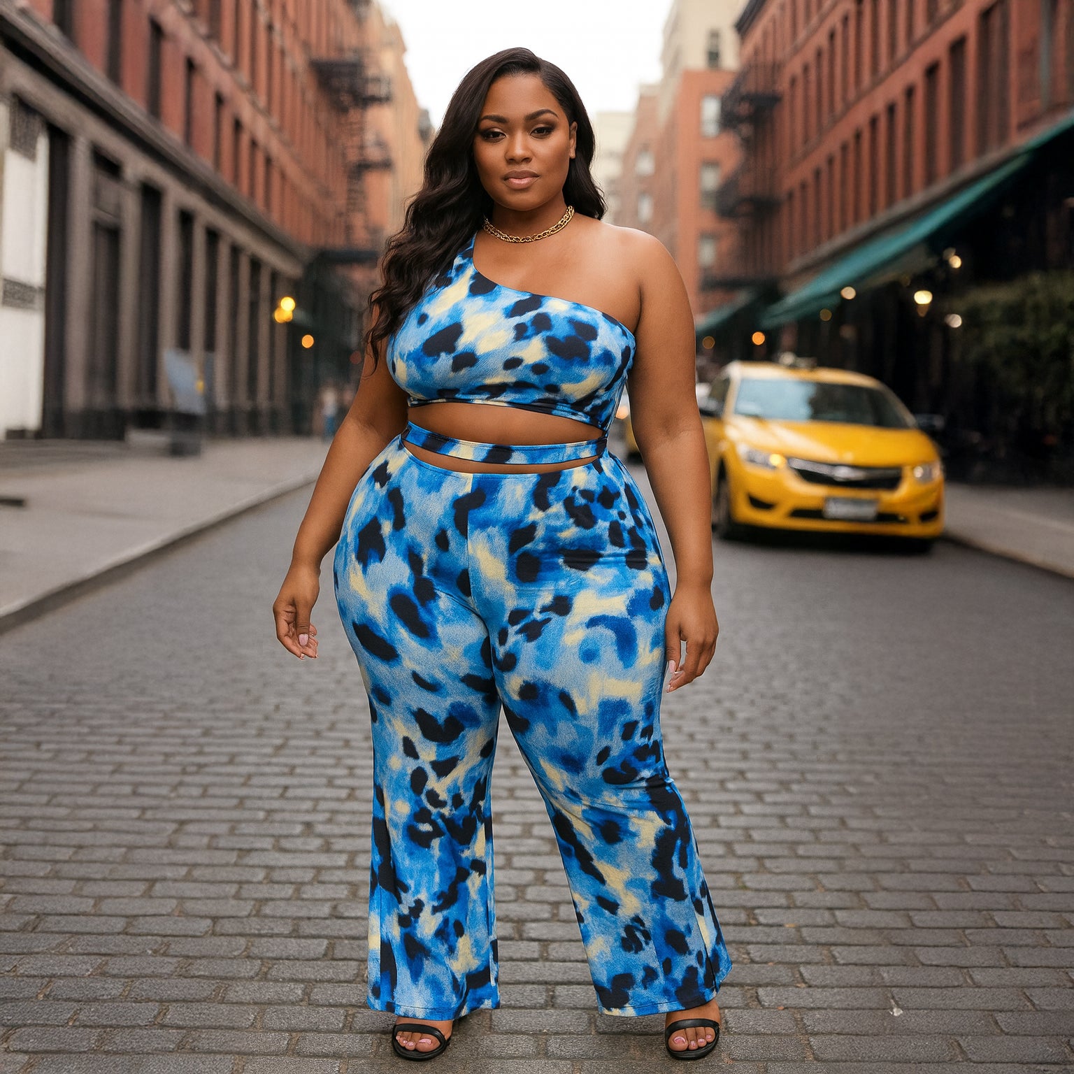 Pulling Heart Strings Two Piece Blue Pant Set | For Your Seasons LLC